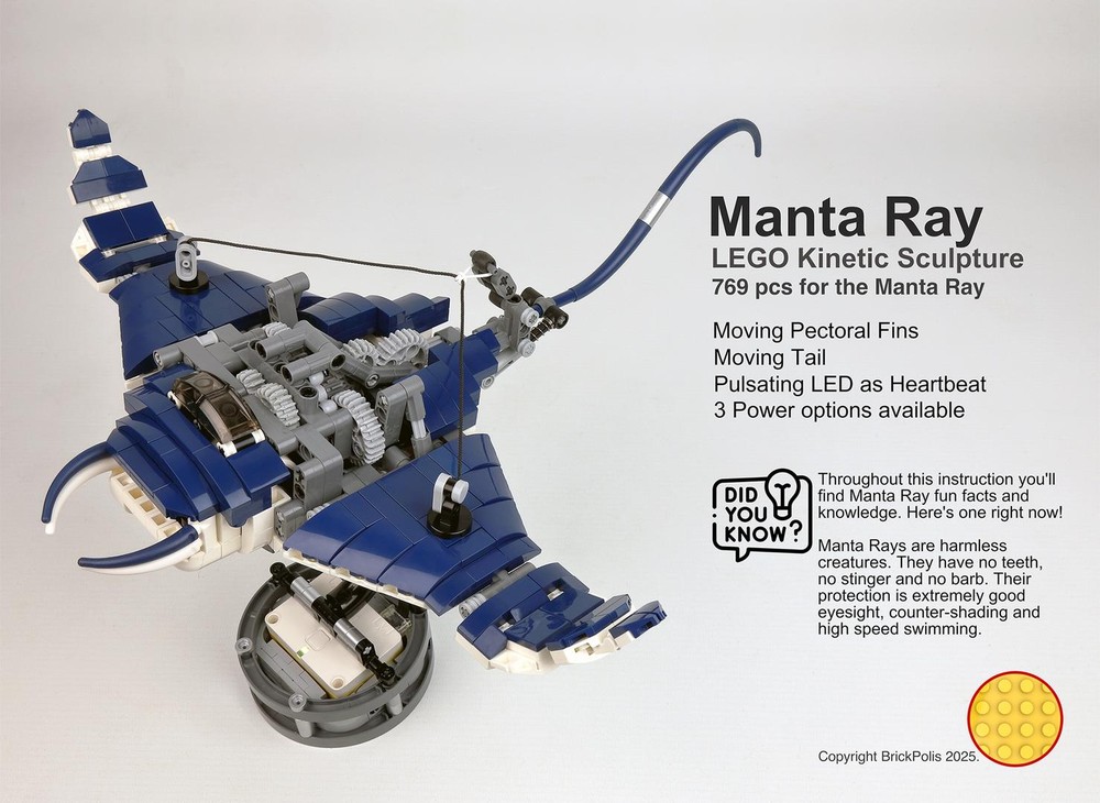 LEGO MOC Manta Ray by Berthil | Rebrickable - Build with LEGO
