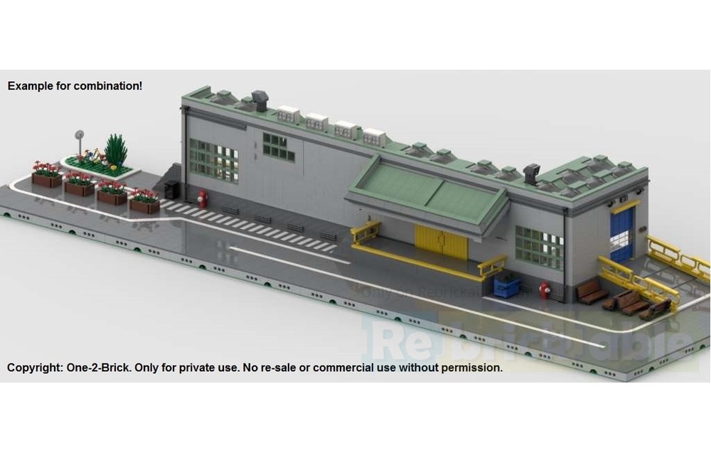 LEGO MOC V2: Modular Logistics Center - Road plates by ONE-2-BRICK ...