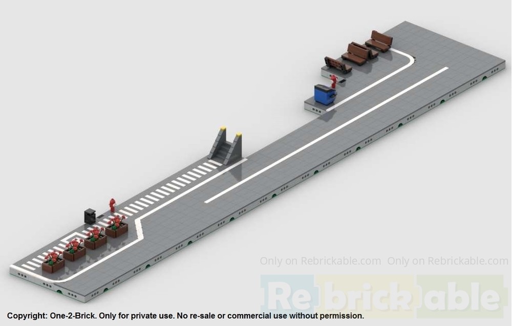 LEGO MOC V2: Modular Logistics Center - Road plates by ONE-2-BRICK ...