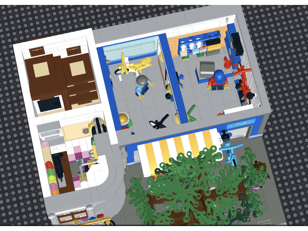 LEGO MOC modular building 'bike shop' by cornflake67 | Rebrickable ...