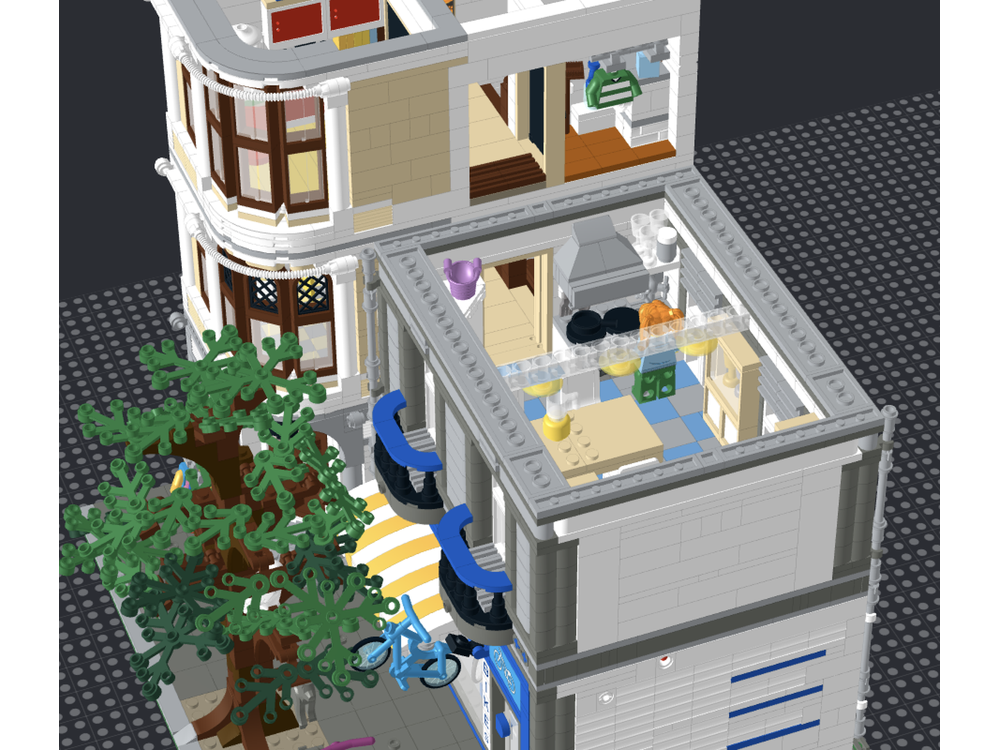 LEGO MOC modular building 'bike shop' by cornflake67 | Rebrickable ...
