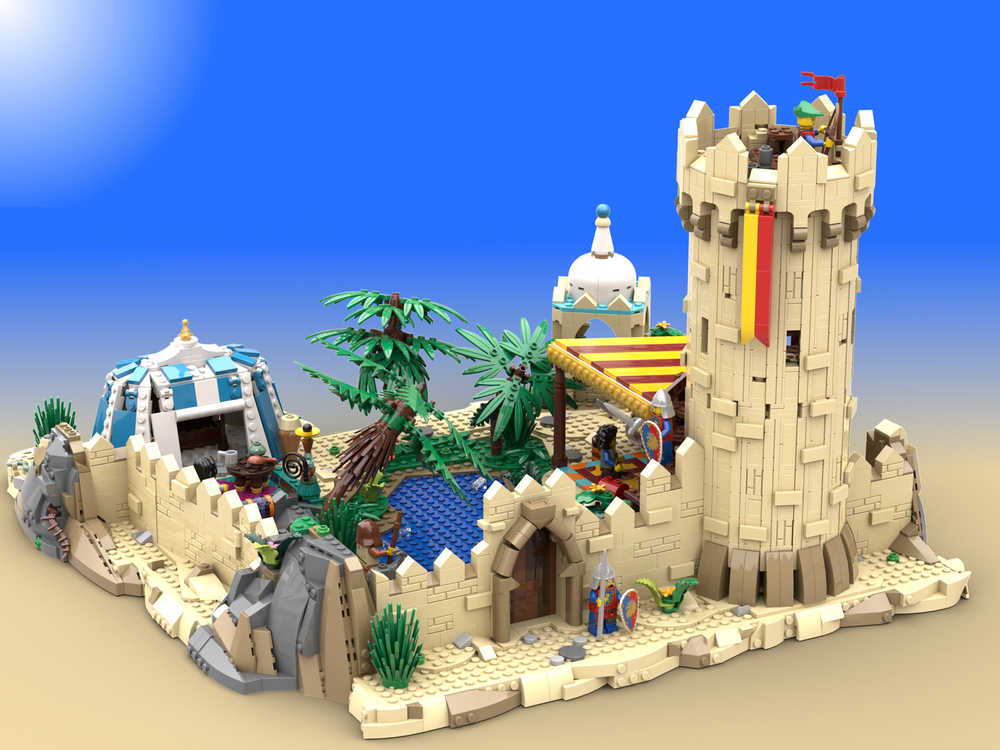 LEGO MOC Guarded Oasis by evilMedieval | Rebrickable - Build with LEGO
