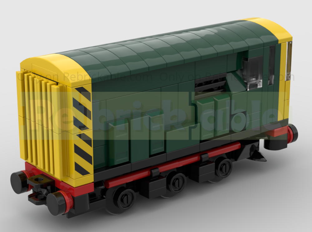 LEGO MOC 4-Wide Class 08 Shunter Locomotive In BR Green Livery by Andy ...