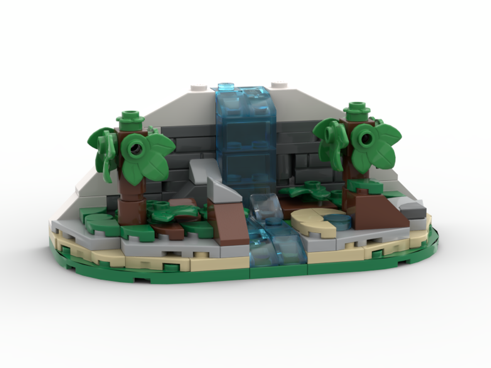 LEGO MOC Forest Waterfall Diorama by BrickAndBuildsI | Rebrickable ...