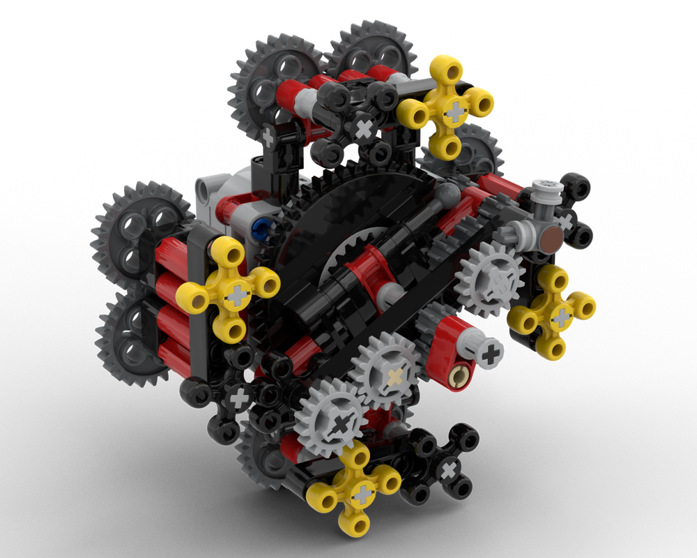 LEGO MOC Turning one Motor into Four by 2in1 | Rebrickable - Build with ...
