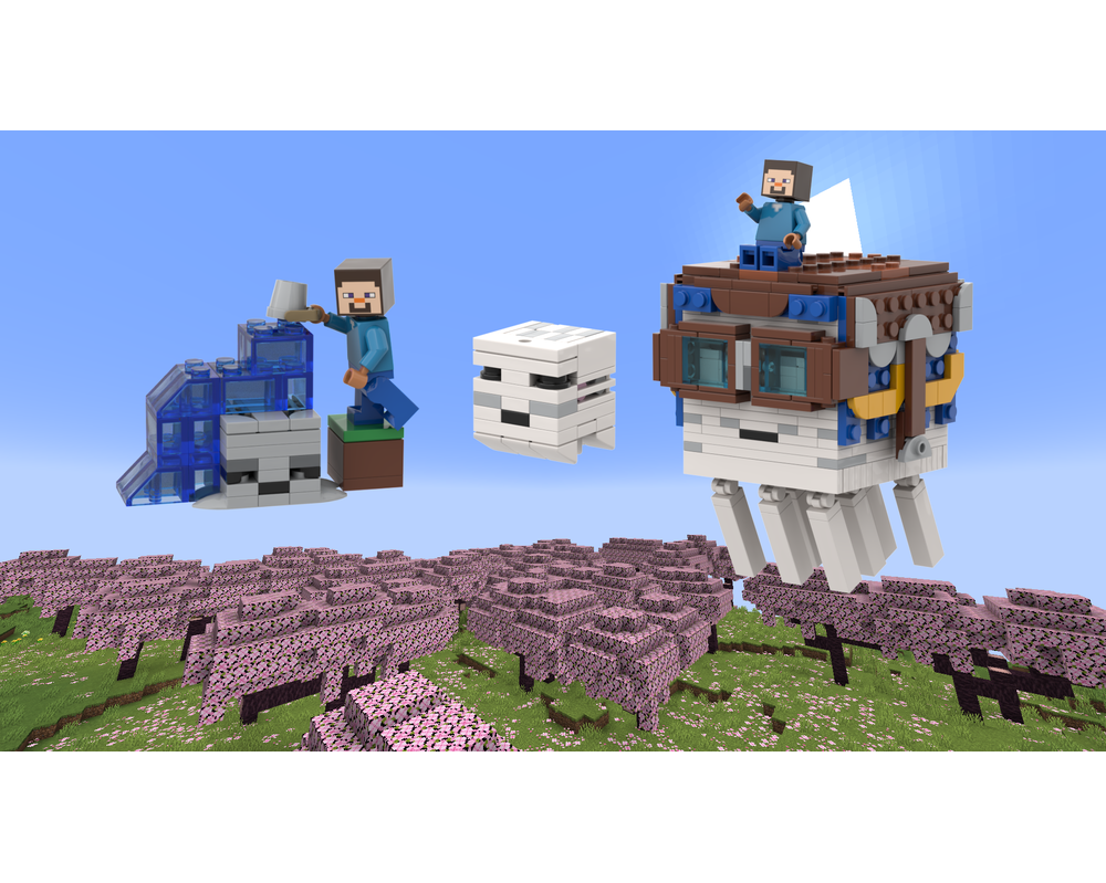 Lego Moc Happy Ghast Ghastling And Dried Ghast By Brick Horizon