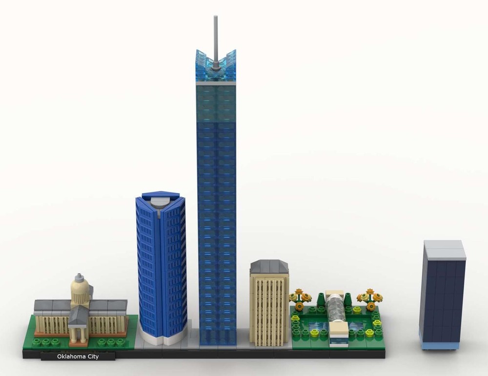 LEGO MOC Oklahoma City Skyline by GreatToBeGary | Rebrickable - Build ...