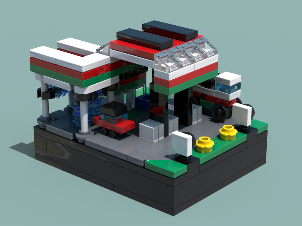 LEGO MOC Microscale 6397 Gas N' Wash Express by Beregorn | Rebrickable ...