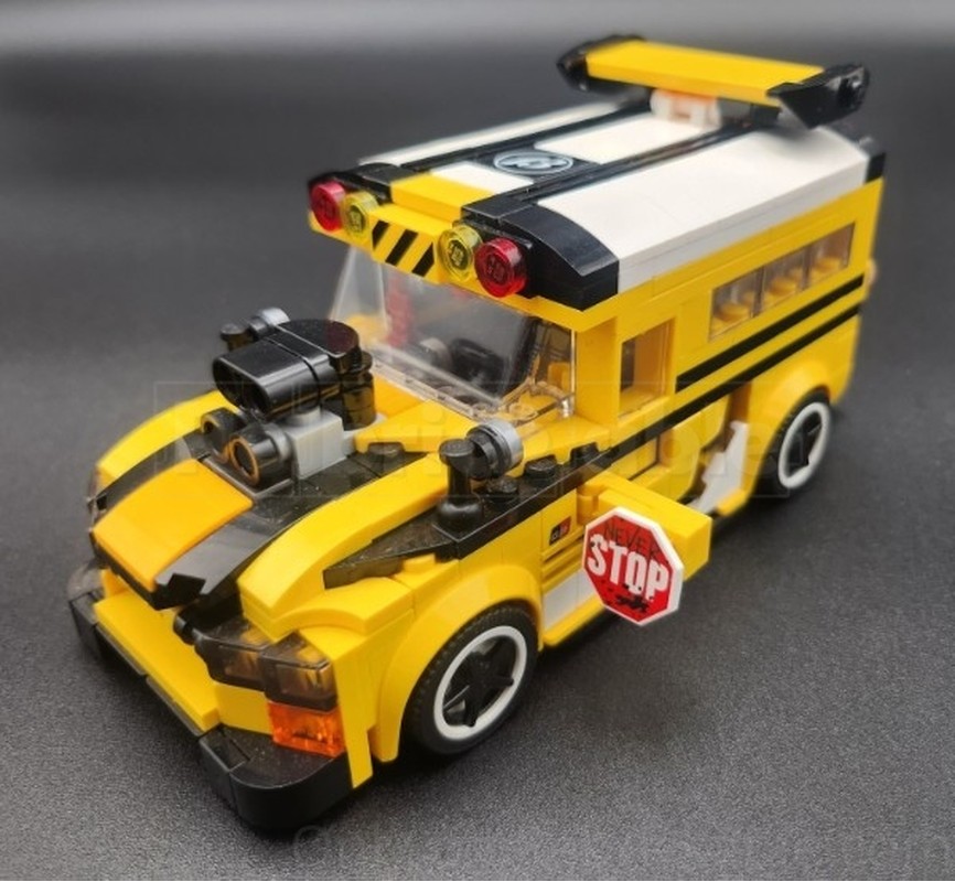 LEGO MOC Hot Rod School Bus by Agosami Brickworks | Rebrickable - Build ...