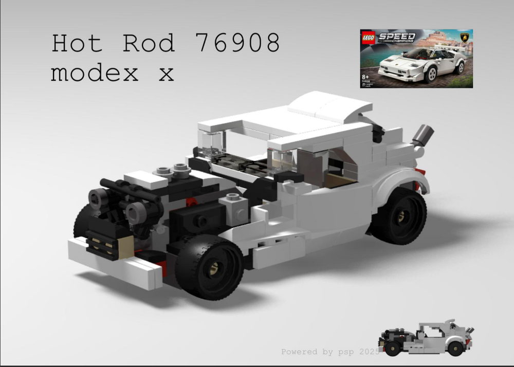 LEGO MOC Hot Rod 76908 - modex x by psp | Rebrickable - Build with LEGO