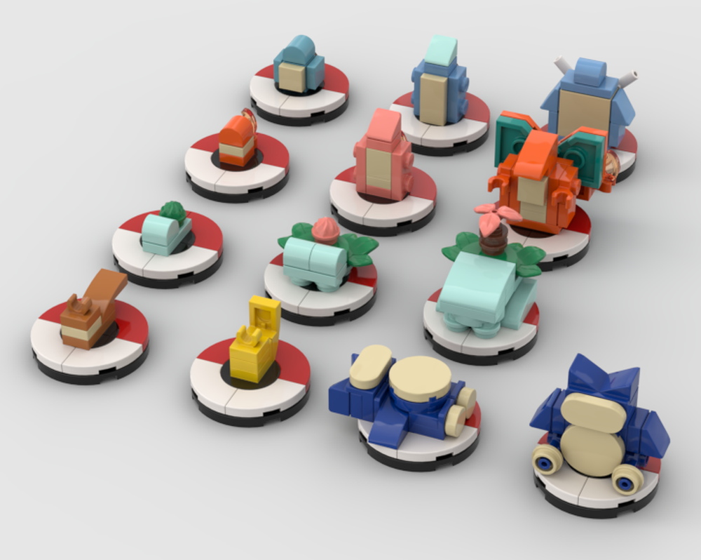 LEGO MOC-215641 Pokemon Microscale (Selection from Gen I) by uneuro ...