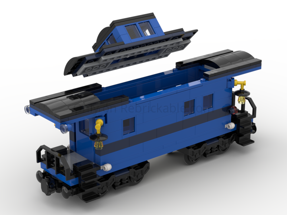 LEGO MOC CSX Caboose - V2 by legotrainfan84 | Rebrickable - Build with LEGO