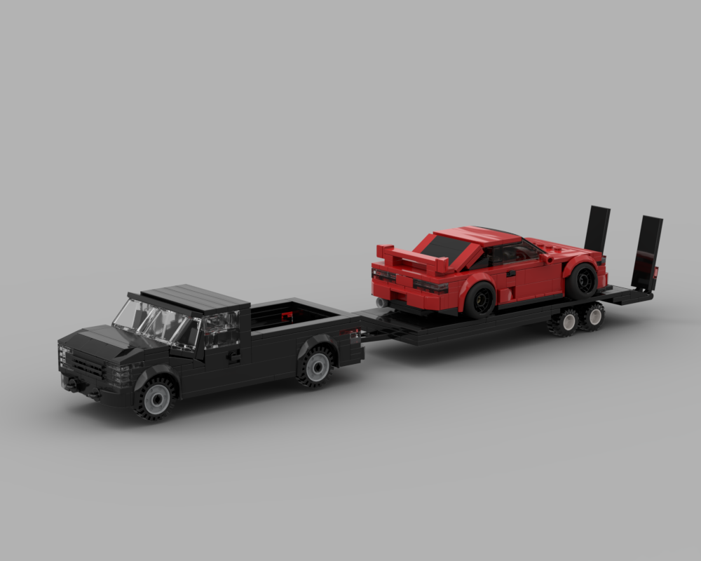 LEGO MOC Ford Truck, Nissan Silvia S13 240sx Drift Car, and Trailer by ...