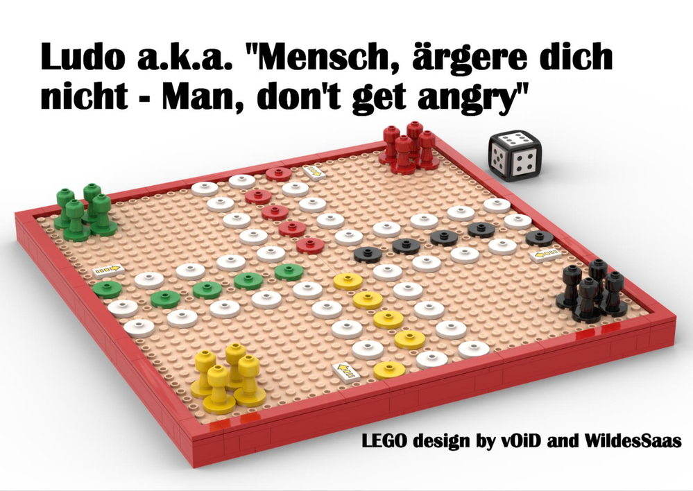 LEGO MOC Board Game Ludo - "Mensch ärgere dich nicht - Man don't get ...