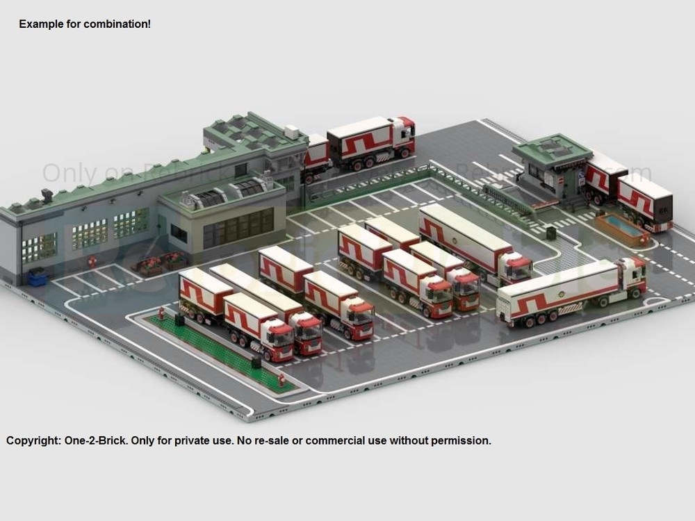 LEGO MOC-215758 V2: Modular Logistics Center - Large Parking Area by ...