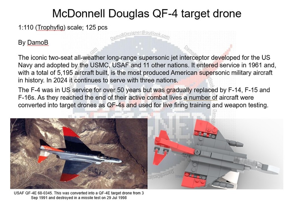 LEGO MOC USAF McDonnell Douglas Q-4 target drone by DamoB | Rebrickable ...