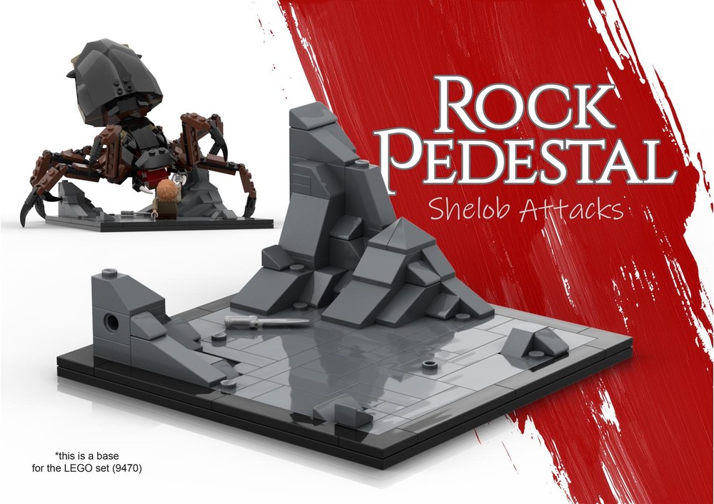 LEGO MOC ROCK PEDESTAL (Shelob Attacks) by WineBrickPoetry ...