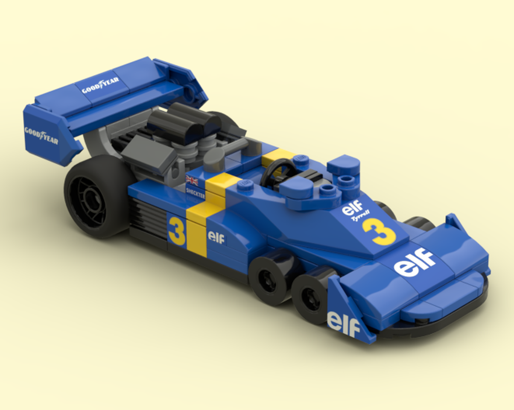 LEGO MOC 1976 Tyrrell P34 Six Wheeler Formula One Car by mg101yt | Rebrickable - Build with LEGO