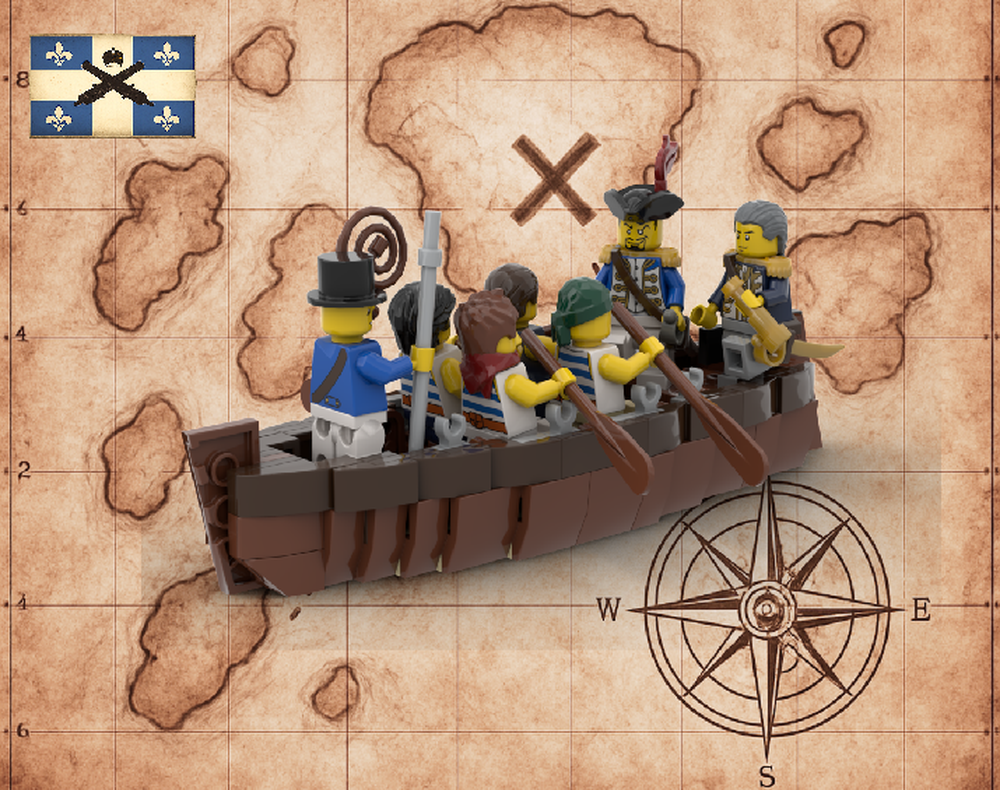 LEGO MOC-215886 🚣 ADMIRAL'S LONGBOAT - 17th Century Naval Crew Boat | 6 ...