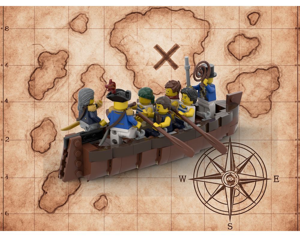 LEGO MOC-215886 🚣 ADMIRAL'S LONGBOAT - 17th Century Naval Crew Boat | 6 ...