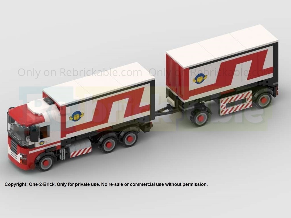 LEGO MOC Renault Magnum Swap Body Chassis with Trailer by ONE-2-BRICK ...