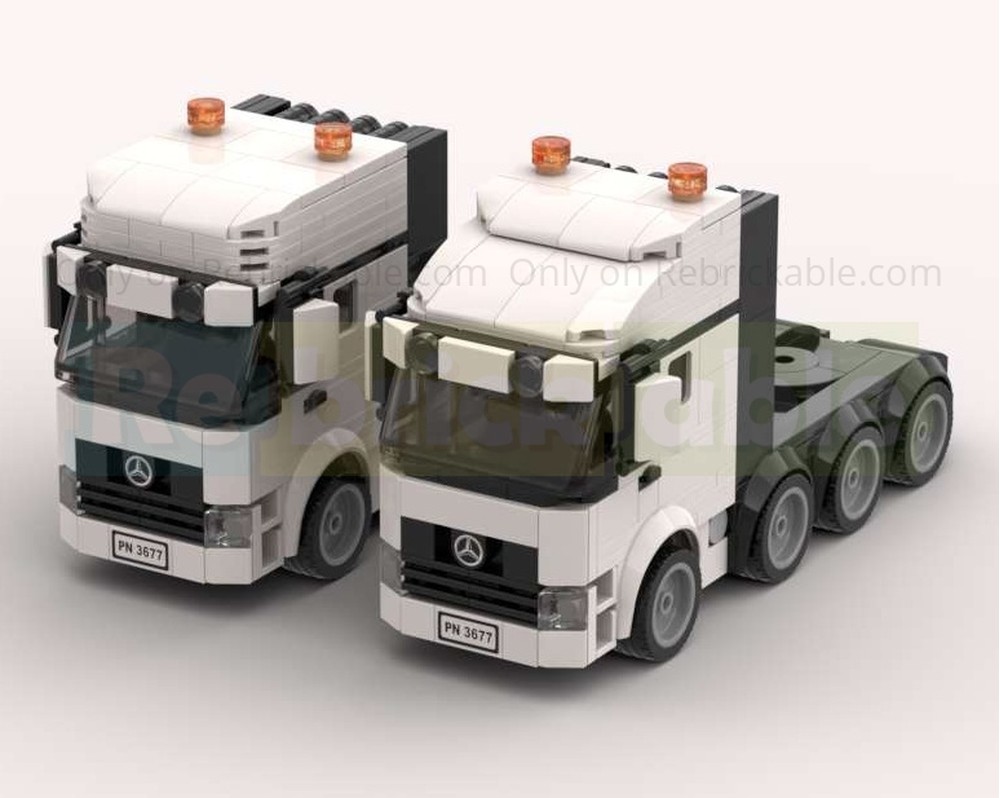 LEGO MOC 6W Mercedes Actros/Atego/Arocs/Axor 8x6 SemiTruck for Heavy ...