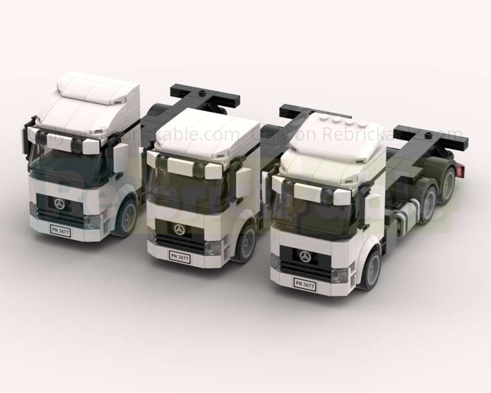 LEGO MOC-216013 6W Mercedes Actros/Atego/Arocs/Axor 6x4 Flatbed Truck ...