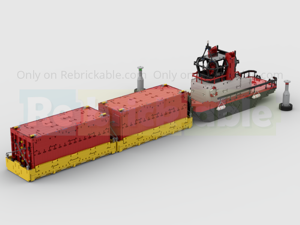 LEGO MOC Container Freight Barge 20" for Harbour Tug by TECHNICer83 ...