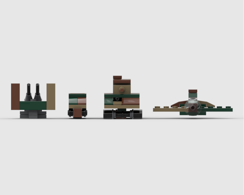 LEGO MOC WW2 Mini German Camo Vehicles by WillJoshJangles | Rebrickable ...