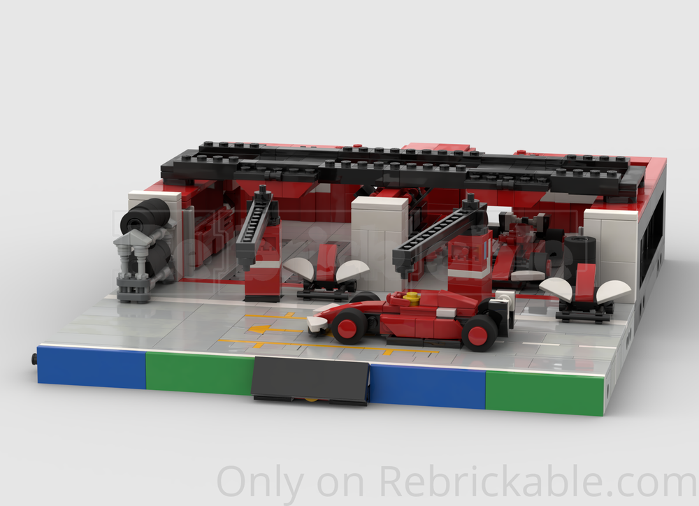LEGO MOC F1 pit stop garage by lmcpictures | Rebrickable - Build with LEGO