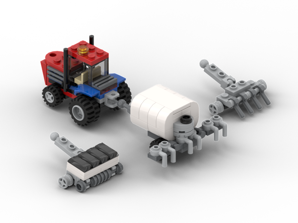 LEGO MOC Modification of Set 30284 Tractor + Custom Seed-Planter ...