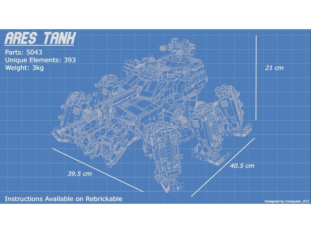 LEGO MOC-216152 Ares Tank by Computer_073 | Rebrickable - Build with LEGO