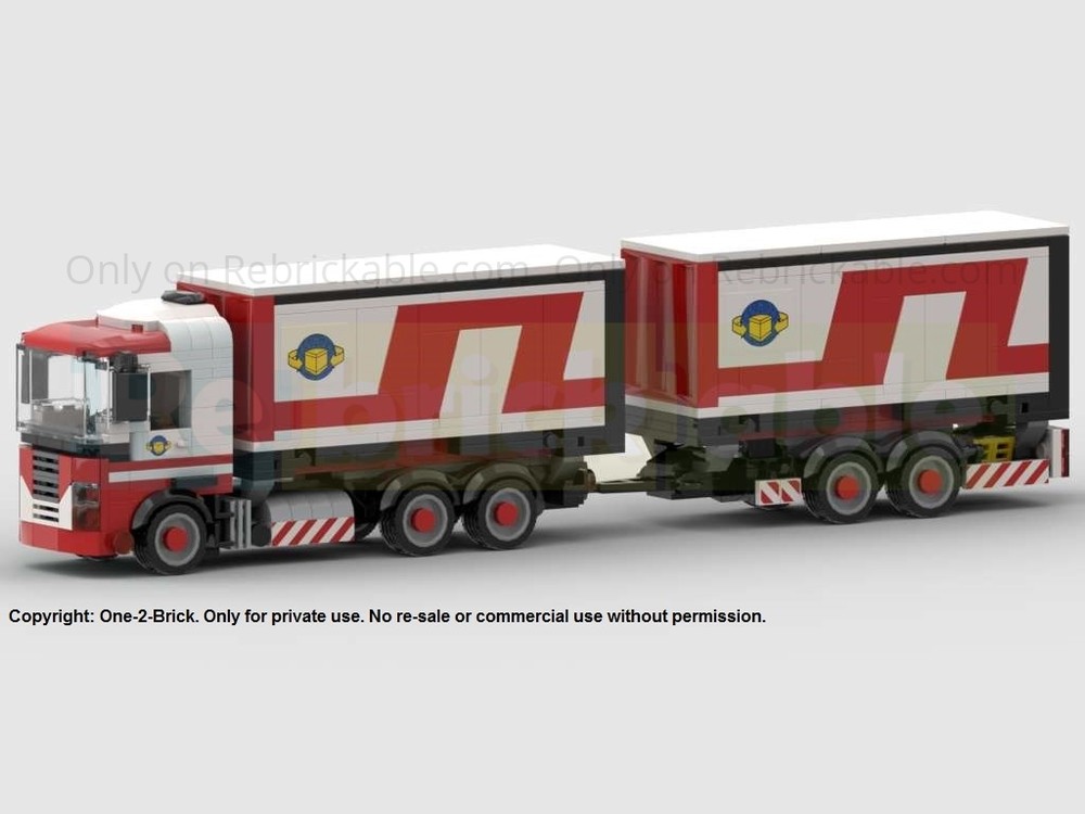 LEGO MOC BDF Swap Body Truck and Trailer by ONE-2-BRICK | Rebrickable ...