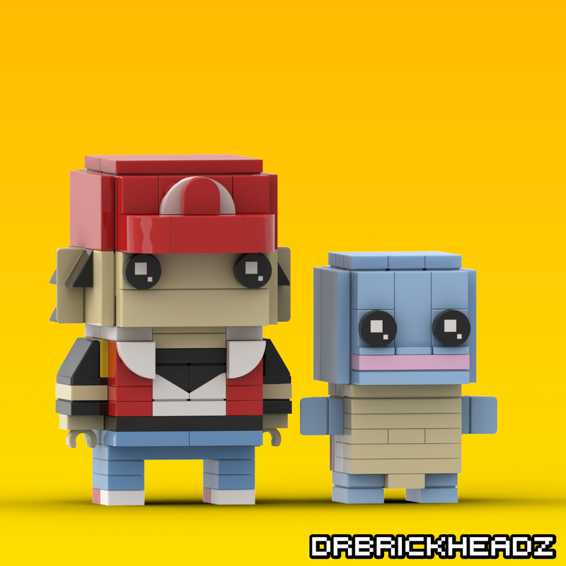 LEGO MOC Trainer + Squirtle Brickheadz by DrBrickheadz | Rebrickable ...