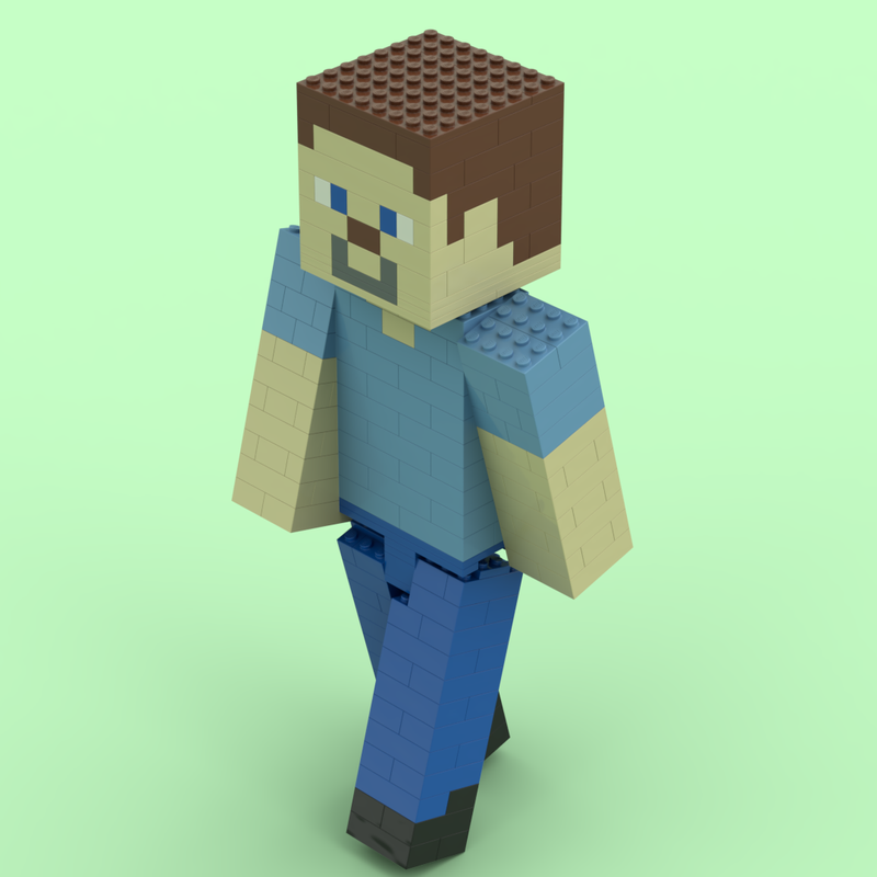 LEGO MOC Computer Game Style Steve The Human by otterbournelego ...