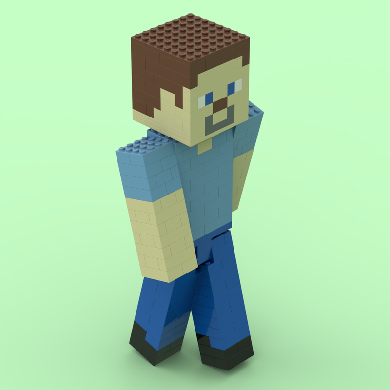 LEGO MOC Computer Game Style Steve The Human by otterbournelego ...