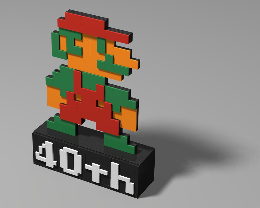 LEGO MOC Super Mario Bros. 40th Anniversary, Pixelart statue by Jeb ...