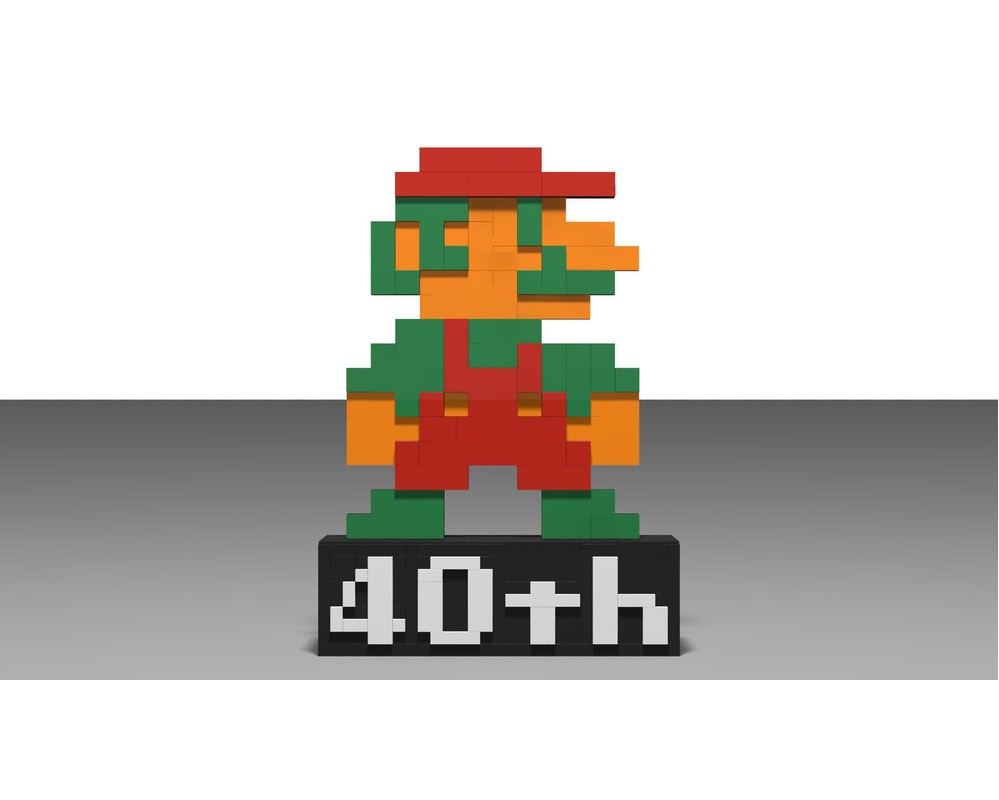 LEGO MOC Super Mario Bros. 40th Anniversary, Pixelart statue by Jeb ...