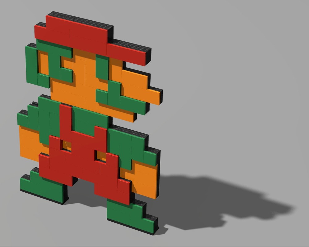 LEGO MOC Super Mario Bros. 40th Anniversary, Pixelart statue by Jeb ...