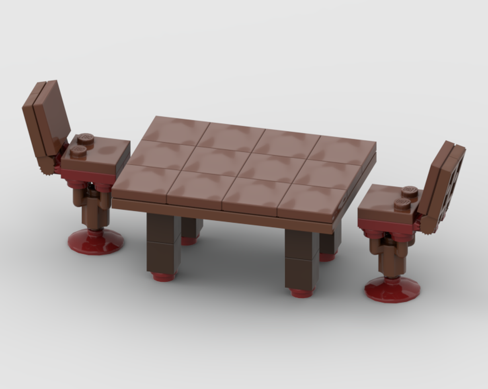 LEGO MOC Table With Chairs by WillJoshJangles | Rebrickable - Build ...