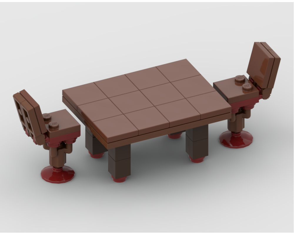 LEGO MOC Table With Chairs by WillJoshJangles | Rebrickable - Build ...