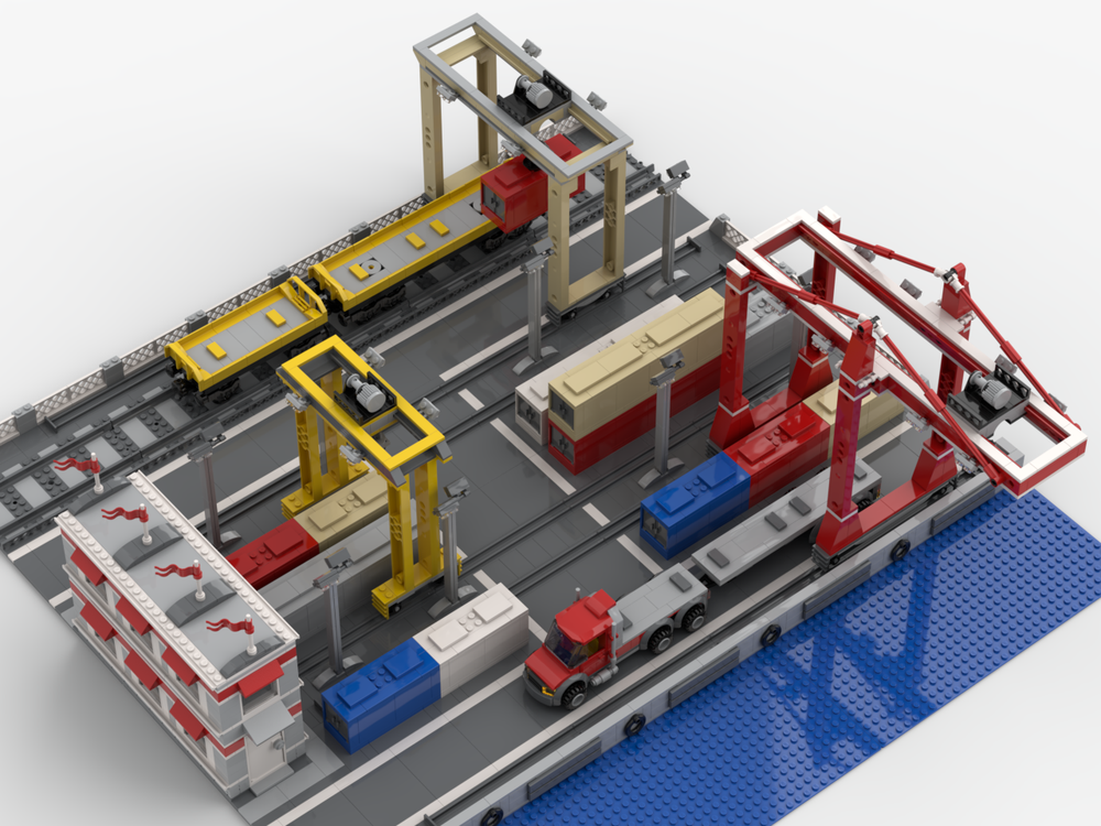 Lego Moc Container Port By Thomas333 Rebrickable Build With Lego