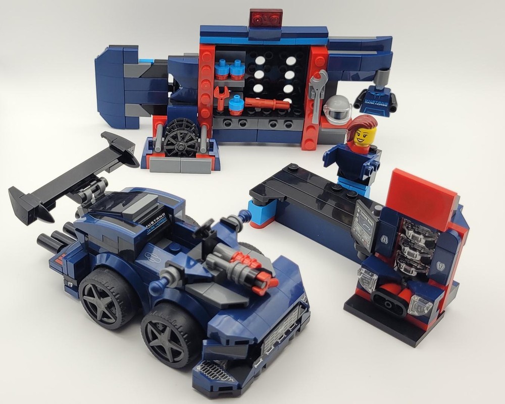 LEGO MOC-216385 Tooned Ford Mustang Dark Horse and Parts Counter by ...
