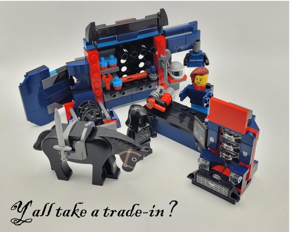 LEGO MOC-216385 Tooned Ford Mustang Dark Horse and Parts Counter by ...
