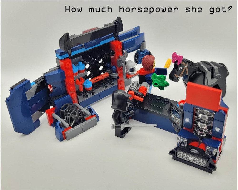 LEGO MOC-216385 Tooned Ford Mustang Dark Horse and Parts Counter by ...
