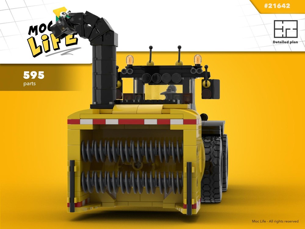 Lego Moc Case Loader With Snowblower By Moclife Rebrickable Build
