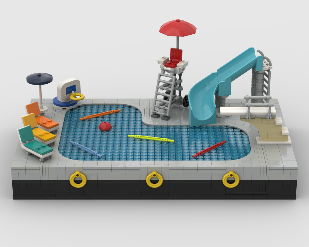 LEGO MOC Public Swimming Pool by Rovivruselos | Rebrickable - Build ...