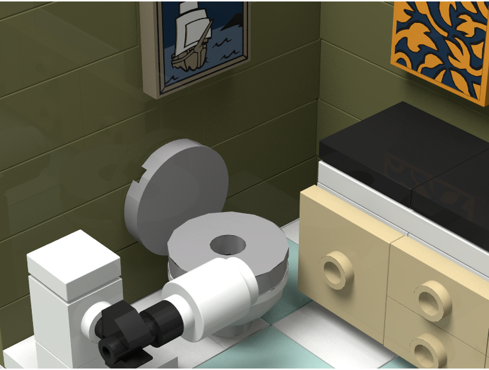 LEGO MOC bathroom by howtolego | Rebrickable - Build with LEGO