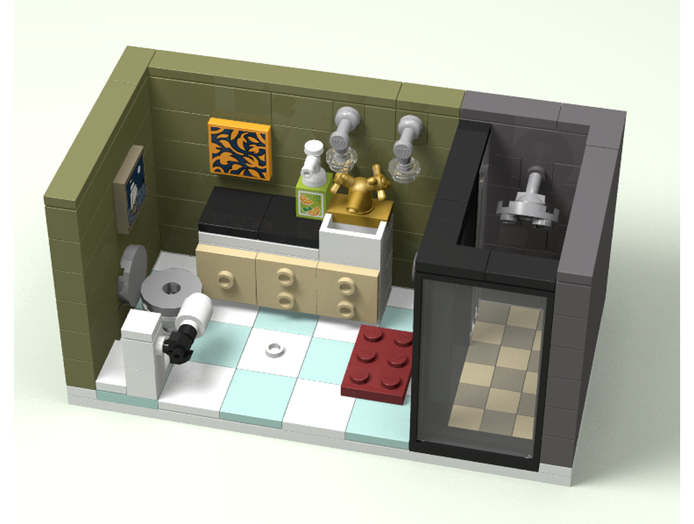 LEGO MOC bathroom by howtolego | Rebrickable - Build with LEGO