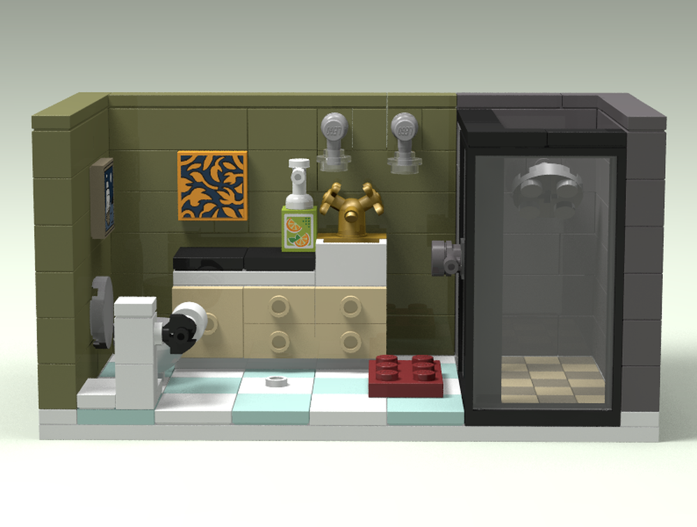 LEGO MOC bathroom by howtolego | Rebrickable - Build with LEGO